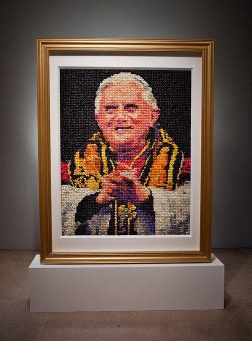 The Pope’s Jimmy Hat: Artist Creates Benedict XVI Portrait Using 17,000 ...